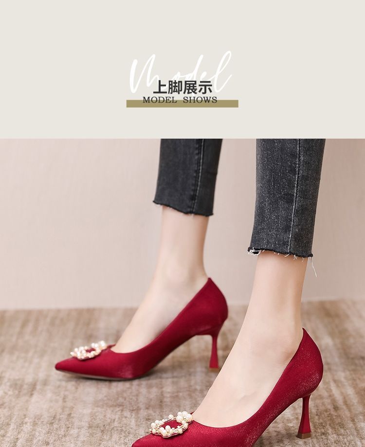 Fast Shipping SWEETC Kasut raya perempuan Raya Heels 2024 kasut tinggi ...