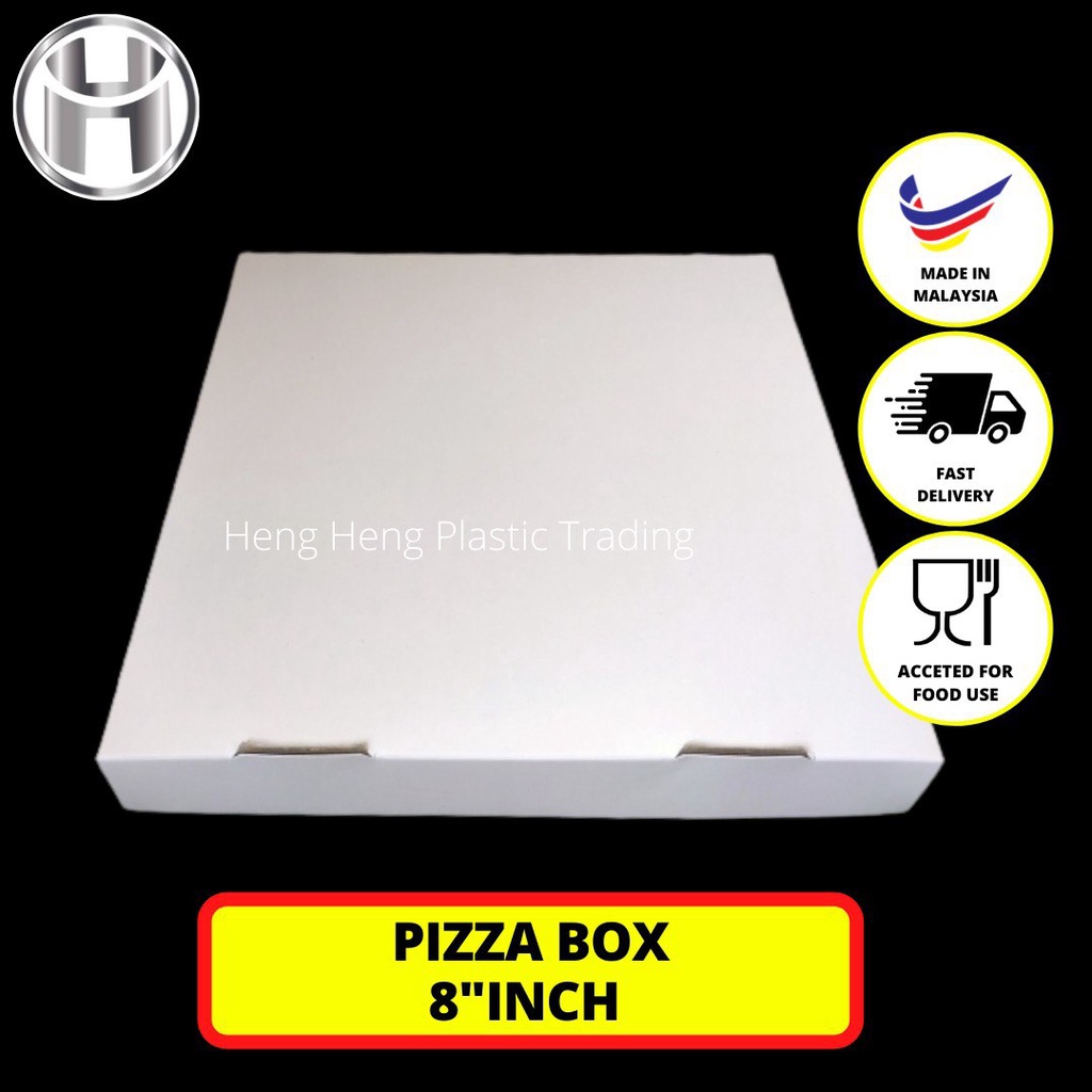KOTAK PIZZA 8" x 8" (22 cm x 22 cm) kotak pizza PIZZA BOX | Shopee Malaysia