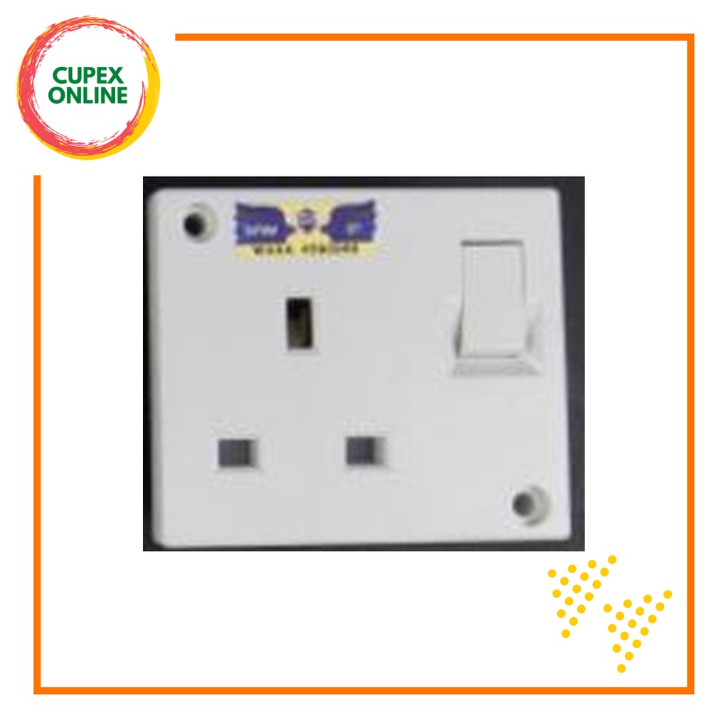 UMS L113 Mini Switch Socket 13A 1G White (cupex) | Shopee Malaysia