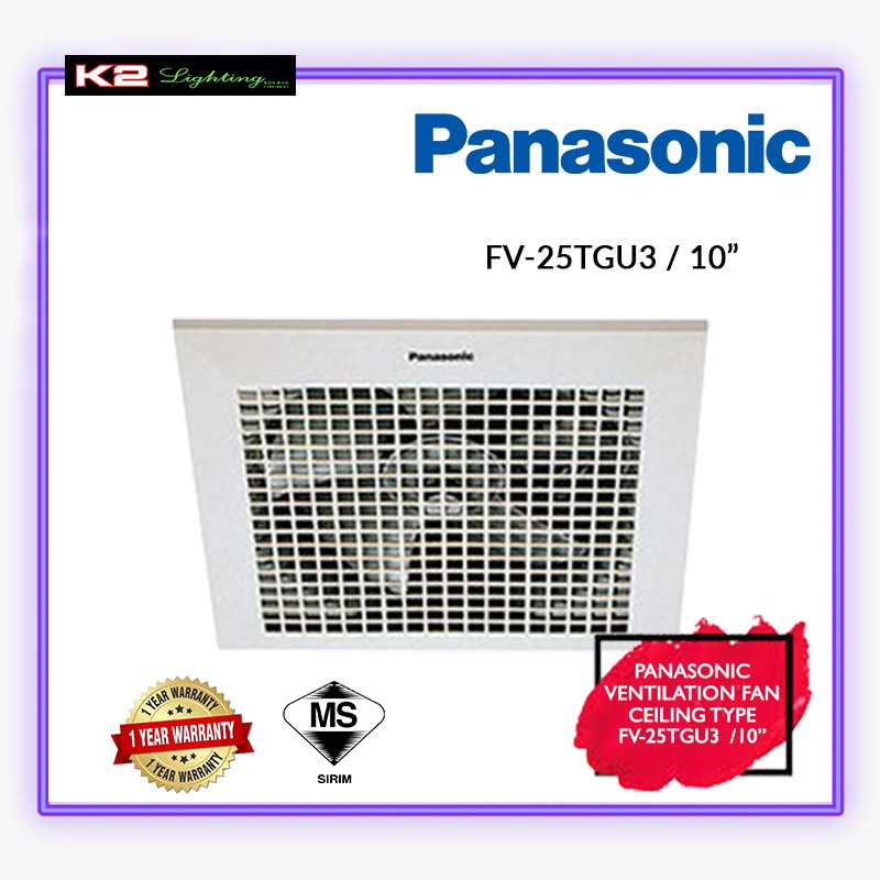 PANASONIC VENTILATION FAN Ceiling Type FV-25TGU3 /10" | Shopee Malaysia