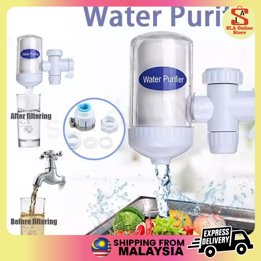Universal Kitchen Tap Water Filter & Purifier with 360° Swivel Adapter ...