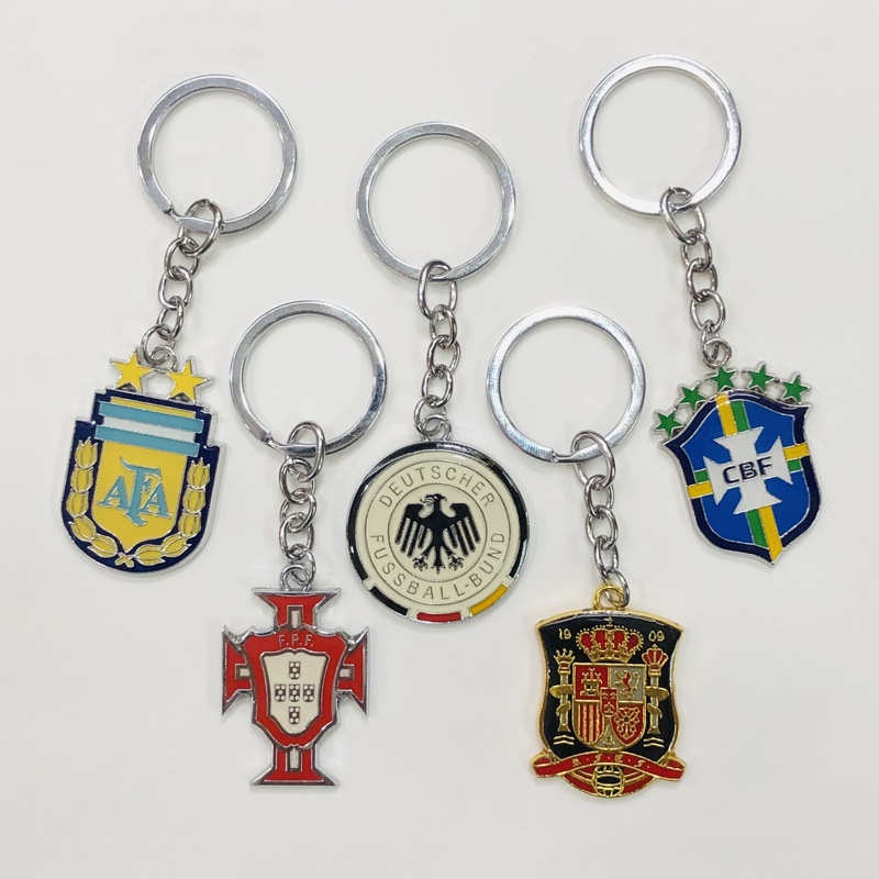 Football Team Emblem Color Alloy Keychain World Cup Club Brazil ...