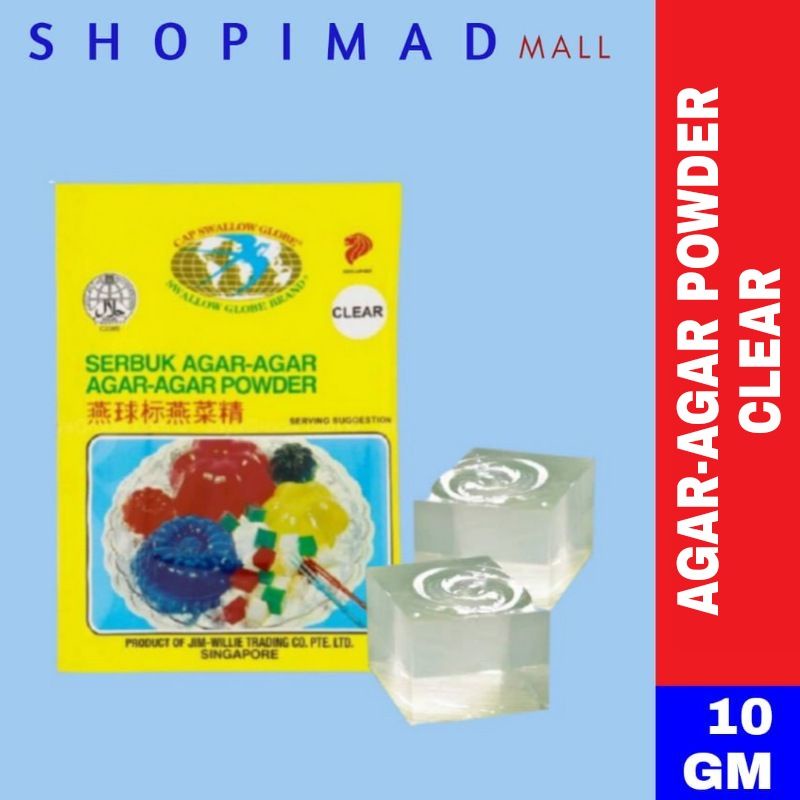 [10GM] AGAR-AGAR POWDER SWALLOW GLOBE | SERBUK AGAR-AGAR (CLEAR ...