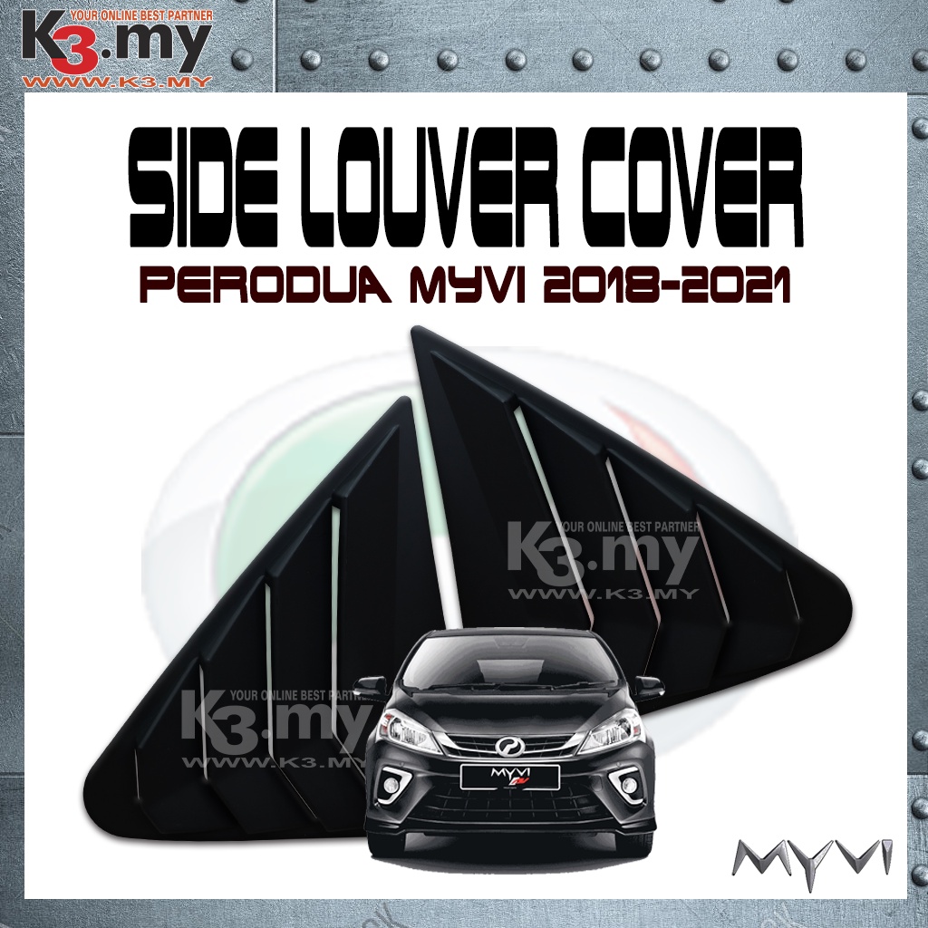 Perodua Myvi 2018 Side Louver Shark 3D Rear Triangle Window Mirror ...
