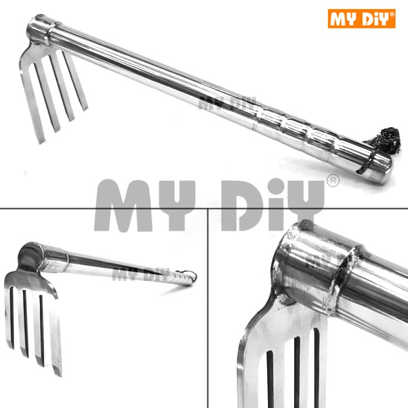 MYDIYHOMEDEPOT - Garden Stainless Steel Mini Rake / Gardening Yard ...