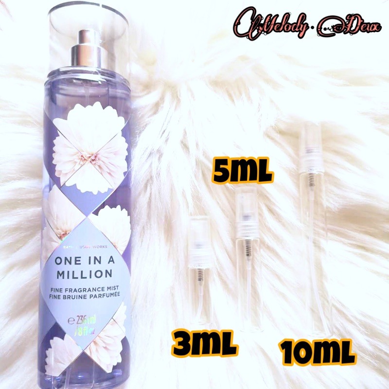 💯 🌈🔥ONE IN A MILLION FRAGRANCE MIST🌈🔥 (TRIAL) 3ml 5ml & 10ml | Shopee ...
