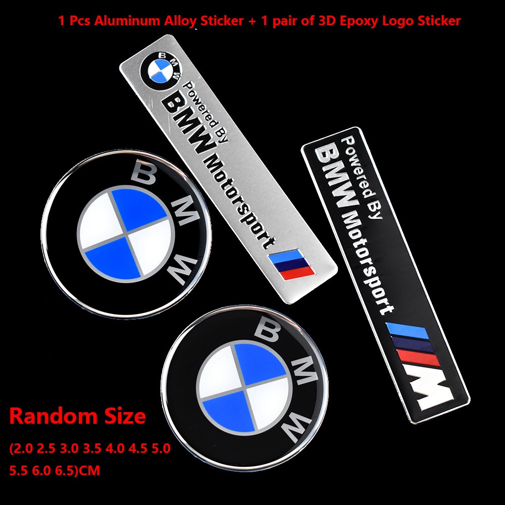 3d Aluminum Alloy Car Stickers For Bmw Motorsport Emblem Car Stickers