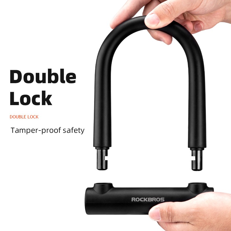 ROCKBROS Cycling Lock U-shaped Anti-shear Alloy Bicycle Electric ...