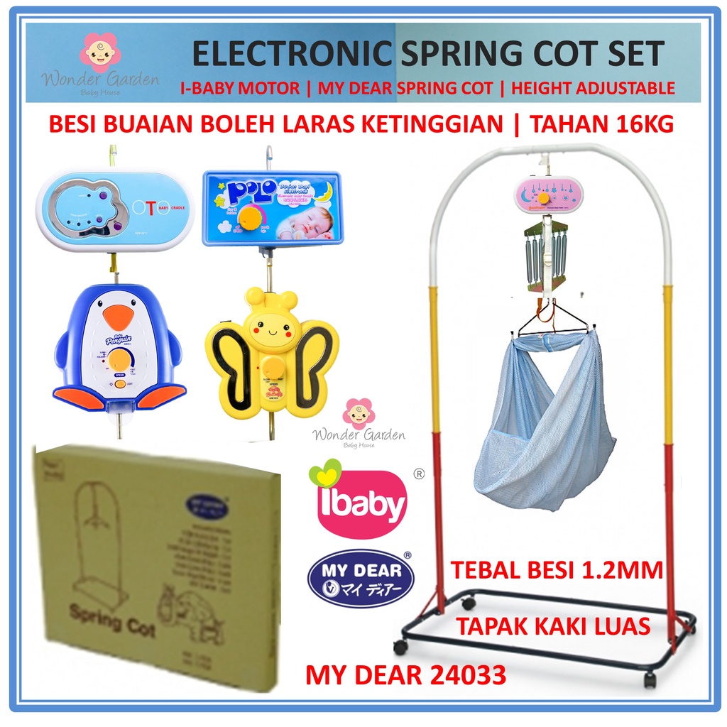 Wonder Garden Electric Spring Cot Set (Buaian Motor | My Dear 24033 ...