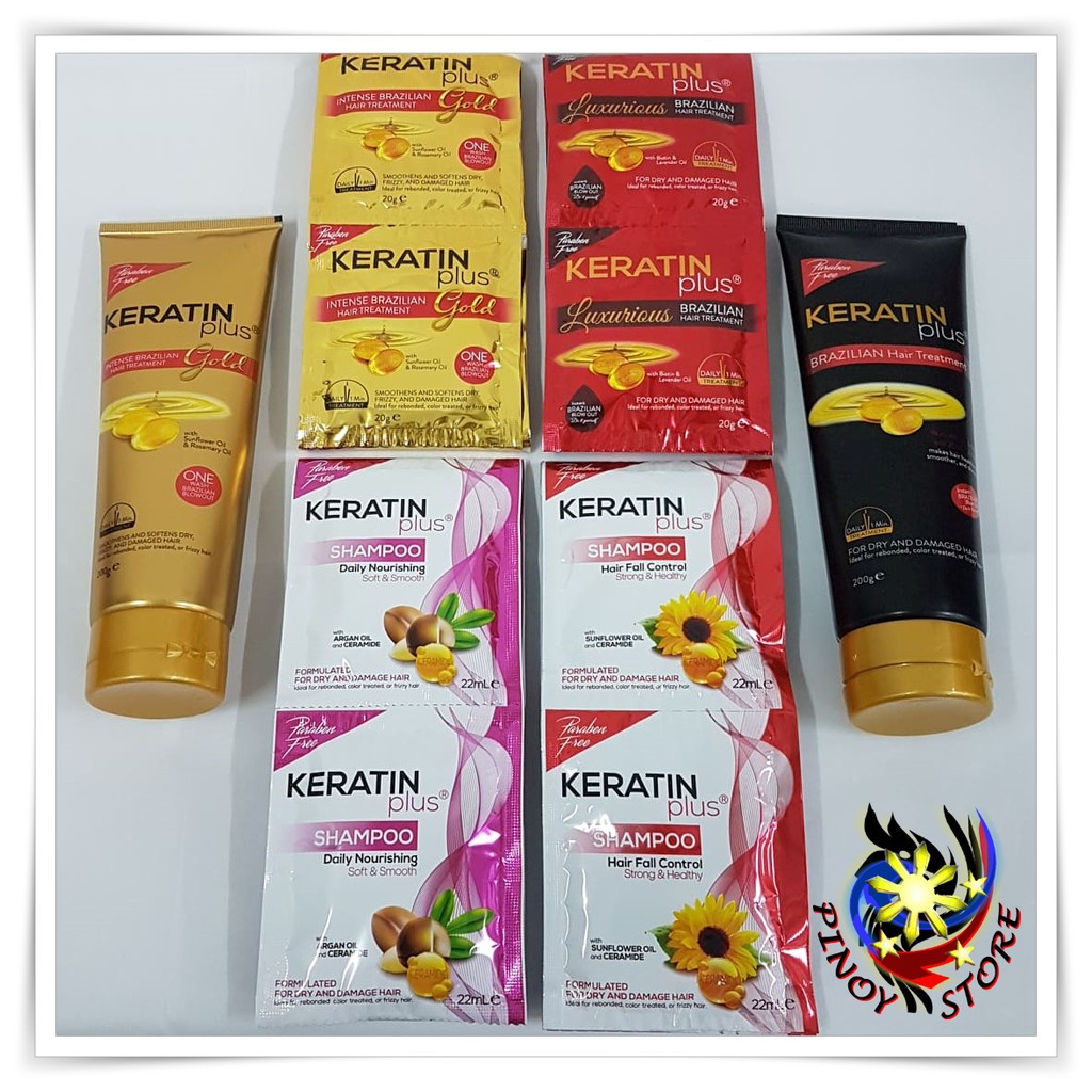 KERATIN PLUS SHAMPOO AND HAIR TREATMENT | Shopee Malaysia