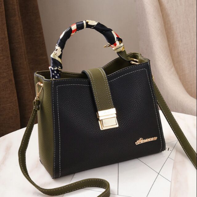 Korean Women's Fashion Classical Ribbon Design Casual Across Body ...