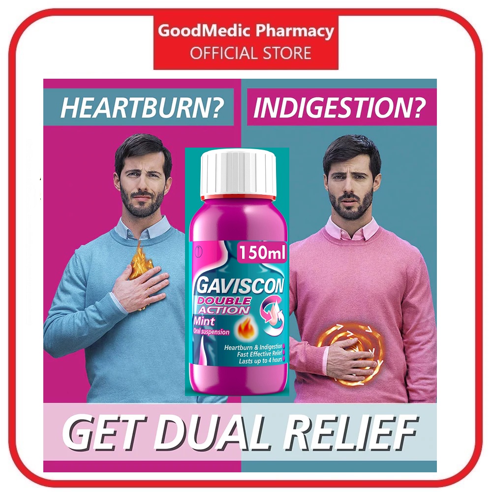Gaviscon Double Action Liquid 300ml / 150ml - Fast Relief Heartburn ...
