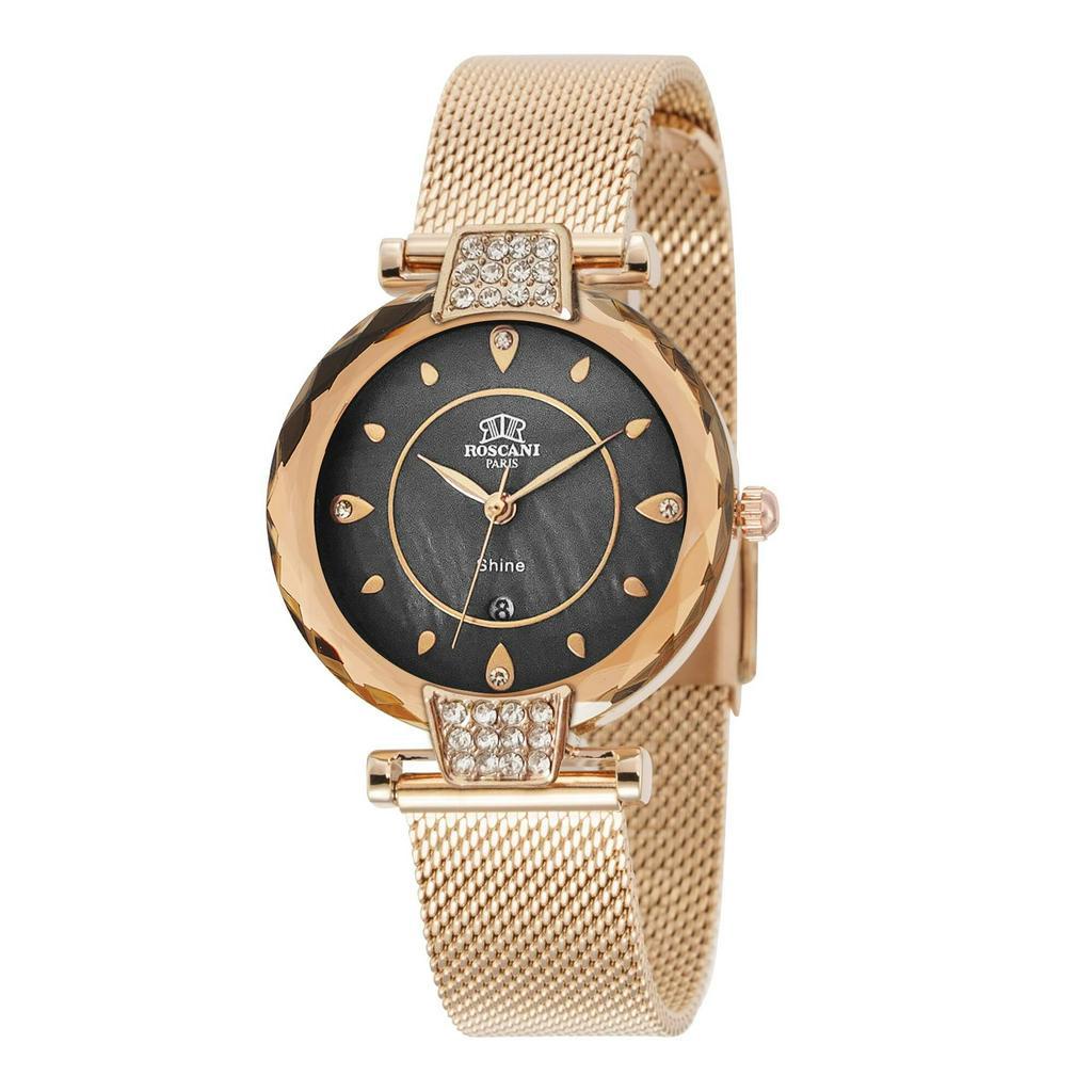 Roscani Mona S06 Bracelet Women Watch - Diamond Cut Crystal + MOP Dial ...
