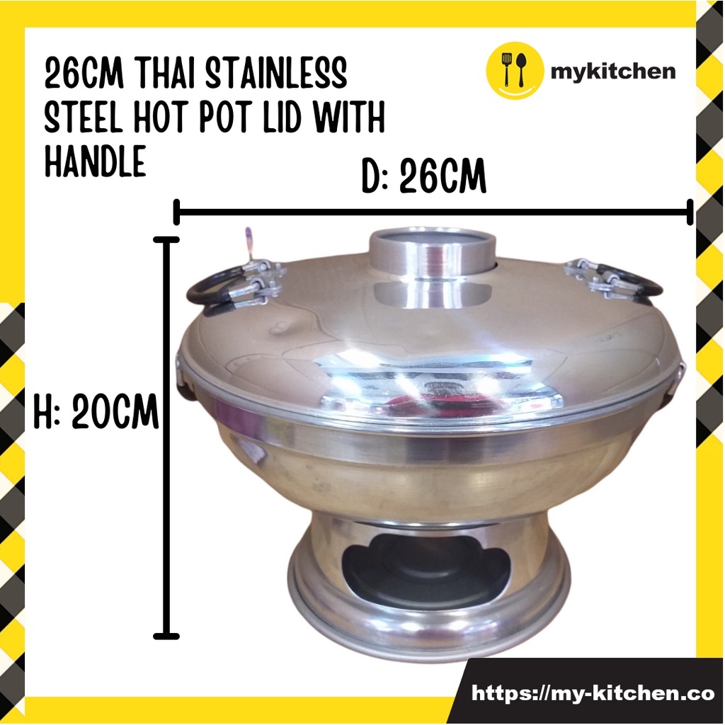 [MY KITCHEN] Thai Stainless steel ZEBRA Tomyam Pot / Aluminium Shabu ...