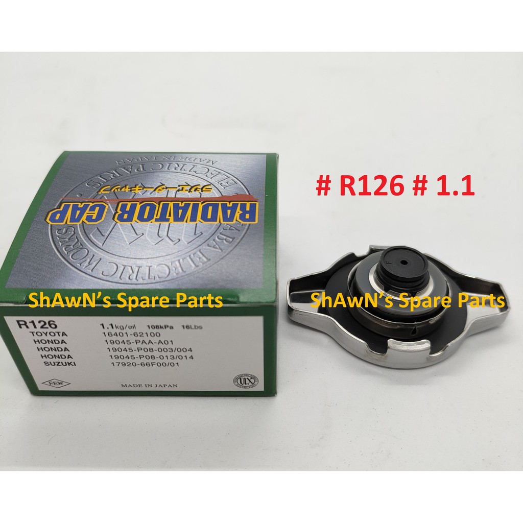 FEW JAPAN Radiator Cap # R124 / R125 / R126 / R148 # Futaba Electric ...