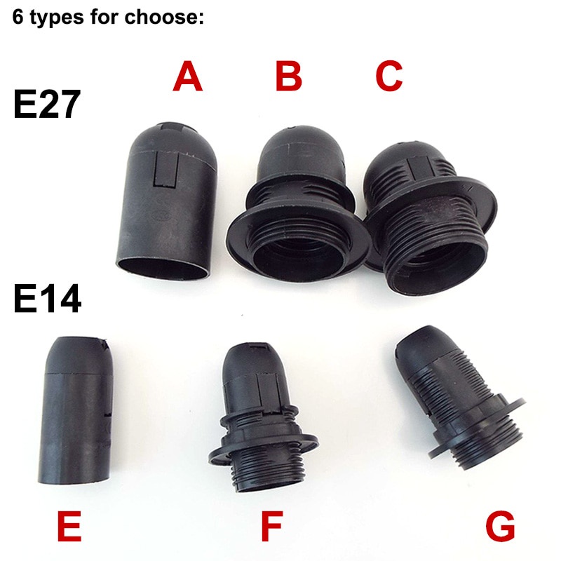 AC Lampholder E14 E27 M10 socket led Light Bulb Lamp base head power Holder electric Pendant ...