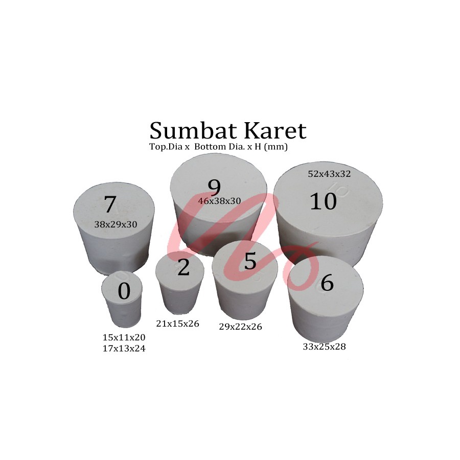 PUTIH Rubber Plug No. 6 33 x 25 x 28mm white | Shopee Malaysia