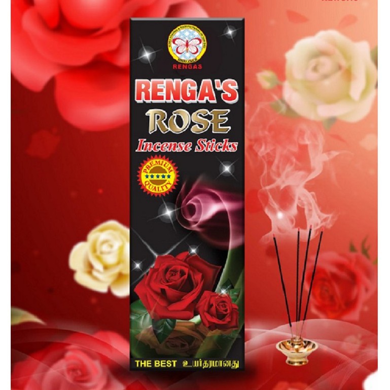 RENGAS Black Rose Incense Stick/Black Rose Agarbatti 120's | Shopee ...
