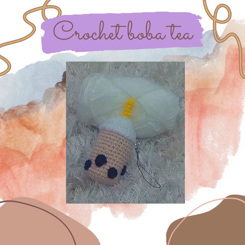 crochet boba tea keychain (handmade by aimi) | Shopee Malaysia