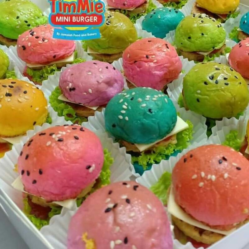 🔥HOT SALE🔥READY STOCK RAINBOW MINI BURGER FROZEN / BURGER PELANGI MINI ...
