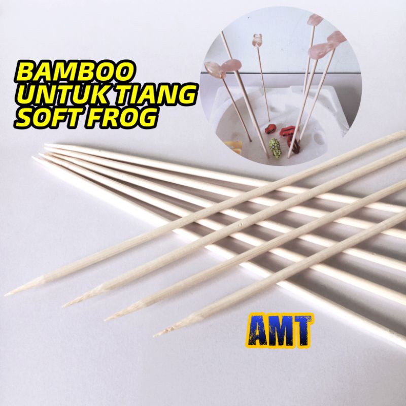 Bamboo Chopstick skewers untuk tiang soft frog 24.6cm / 40mm | Shopee ...