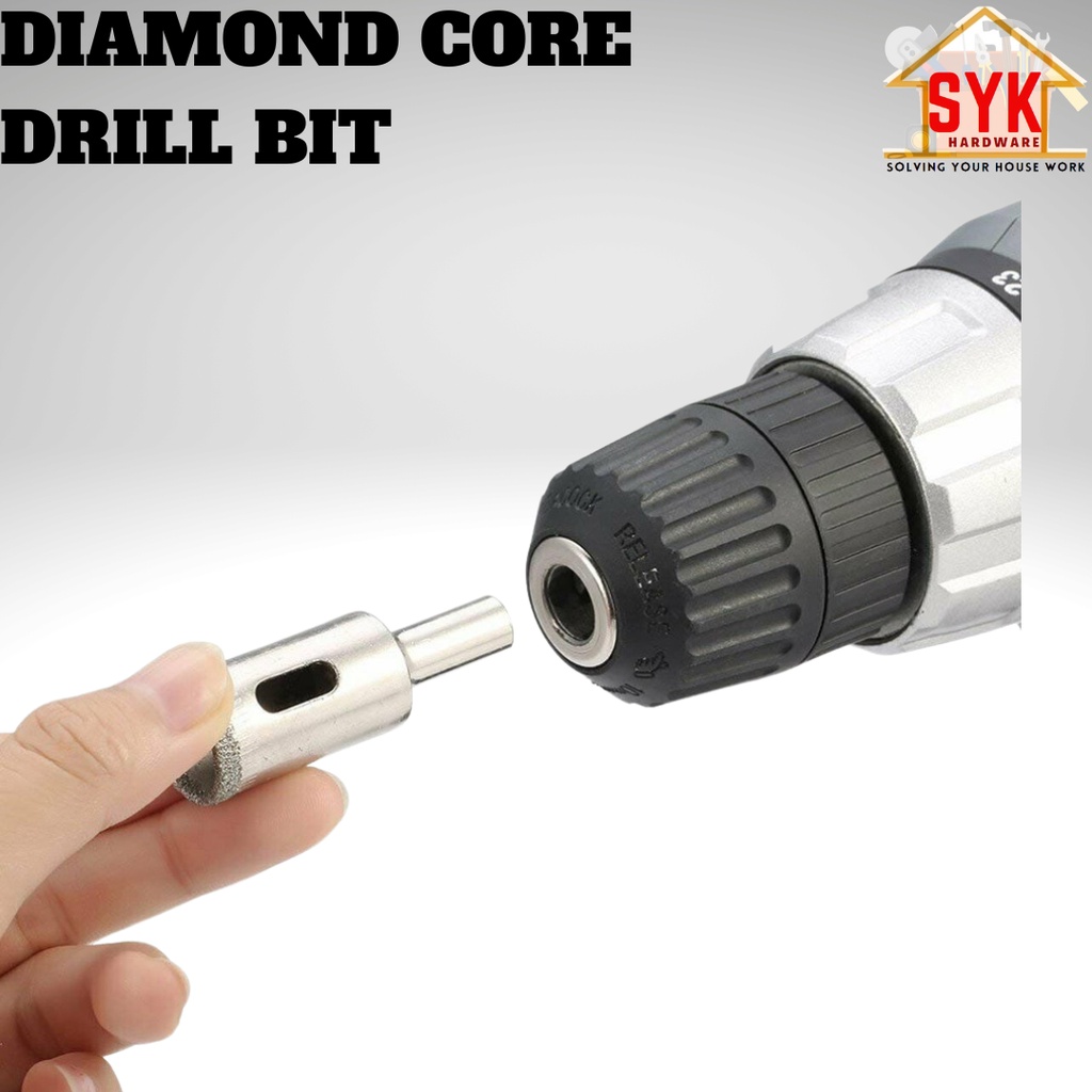 SYK DIAMOND Core Drill Bit (16mm-50mm) Mata Drill Bit Set Hole Saw ...