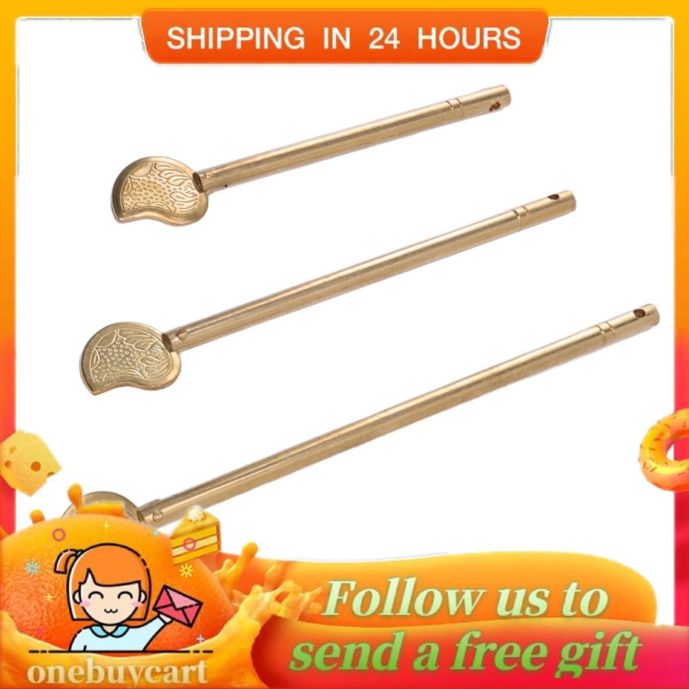 Onebuycart 3PCS Cabinet Key Latch Leaf Shaped Locking Pin Brass Chinese ...