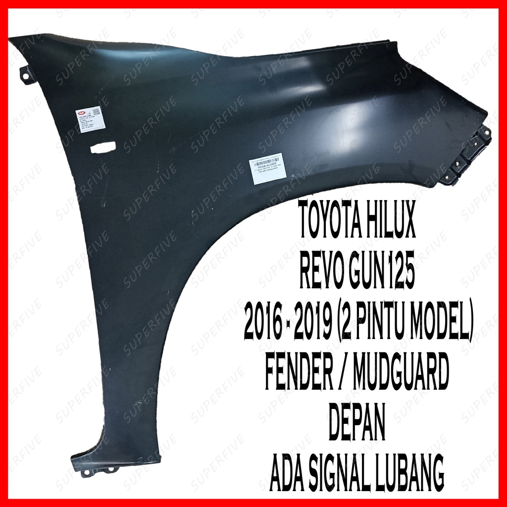 TOYOTA HILUX REVO GUN125 2DOOR (2016 - 2019) FRONT FENDER / MUDGUARD ...