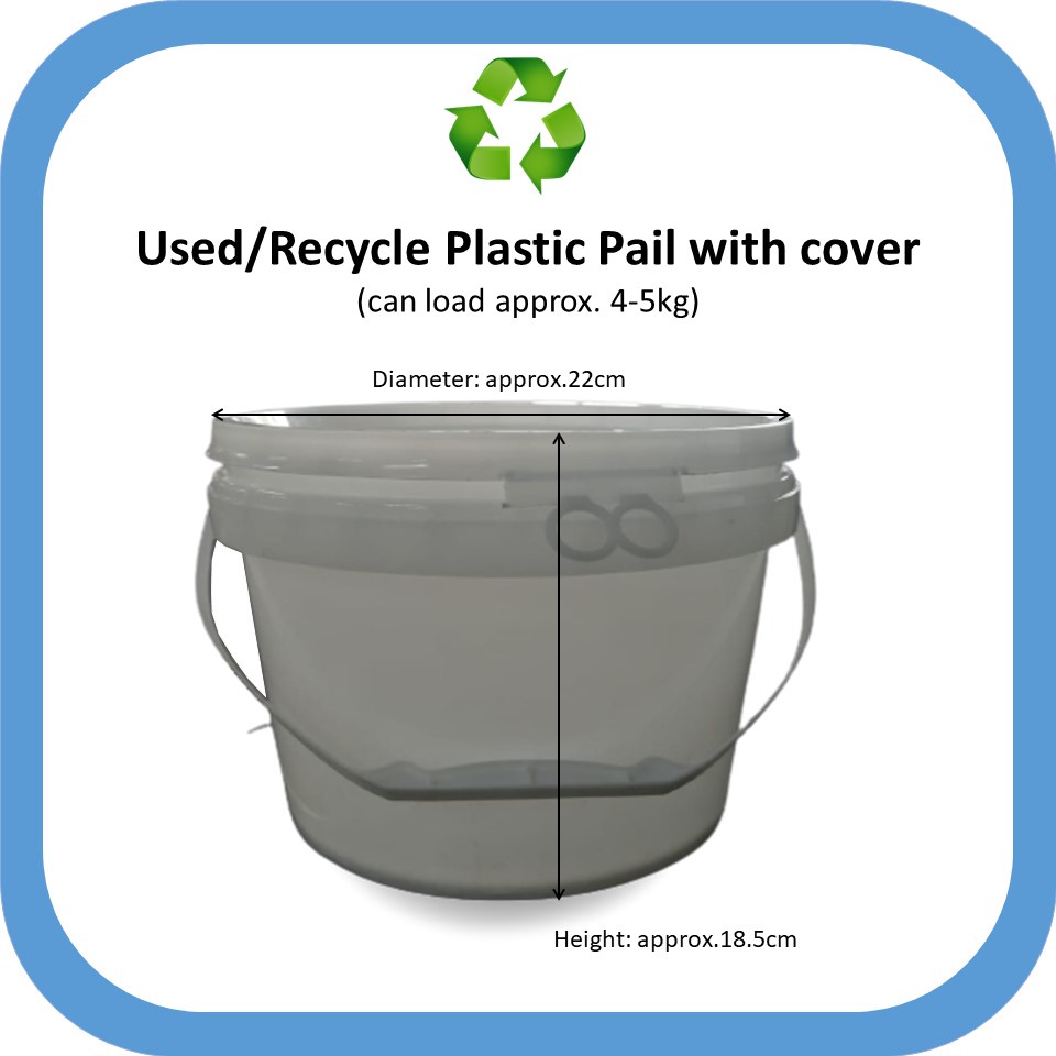 USED/RECYCLE Multi-purpose Packaging White Plastic Pail with cover ...