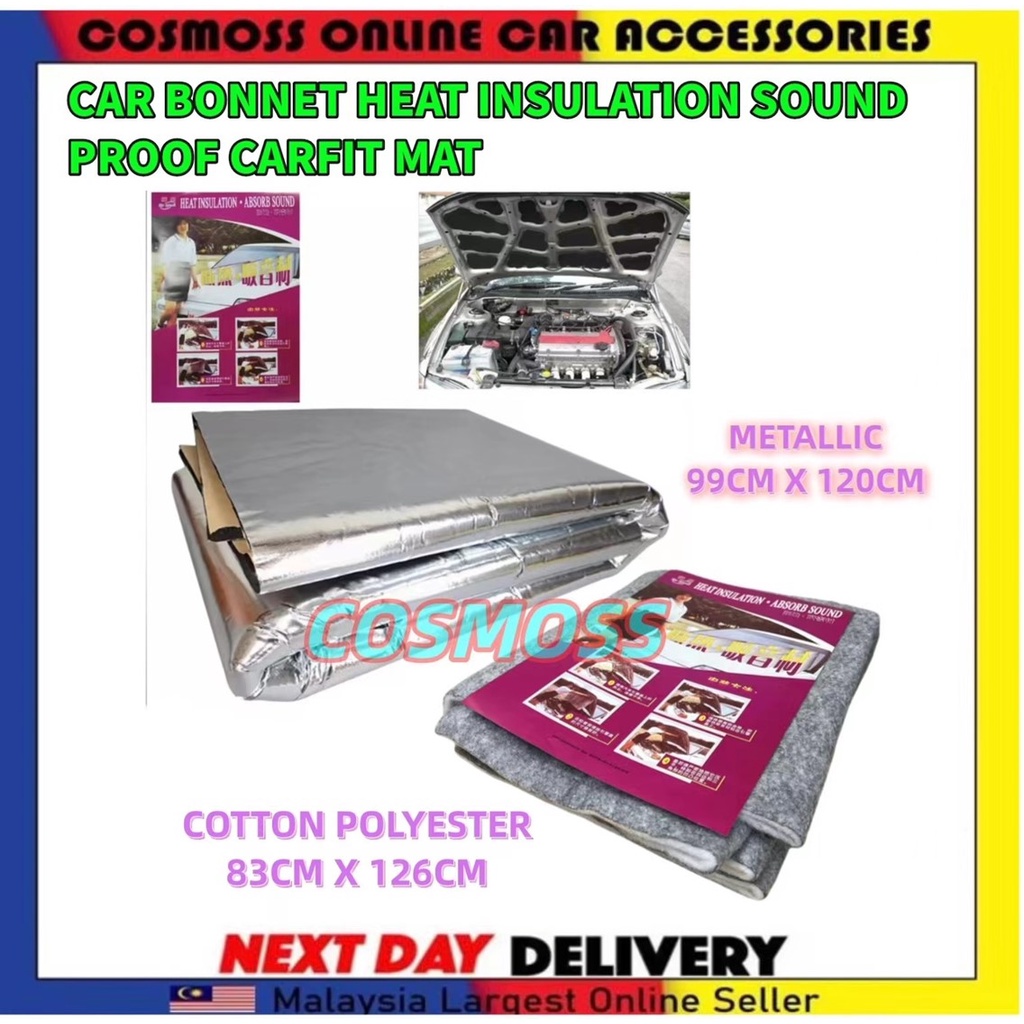 Universal Carfit Car Bonnet Trunk Boot Sound Proofing Insulation mat ...