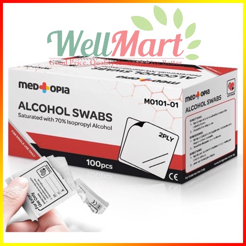 Medtopia Alcohol Swabs 100's Alkohol Alcohol Pad / Swab 100 Keping ( 70 ...