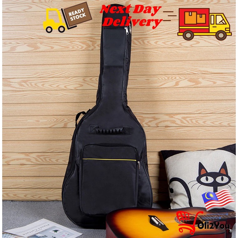 GUITAR BAG ACOUSTIC 41"/ Padded Soft BEG GITAR AKUSTIK 41" | Shopee ...