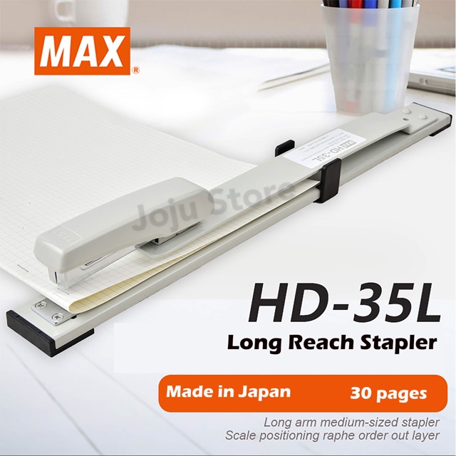 MAX HD-35L Long Reach Arm Stapler / Medium Duty Desktop Booklet Stapler ...