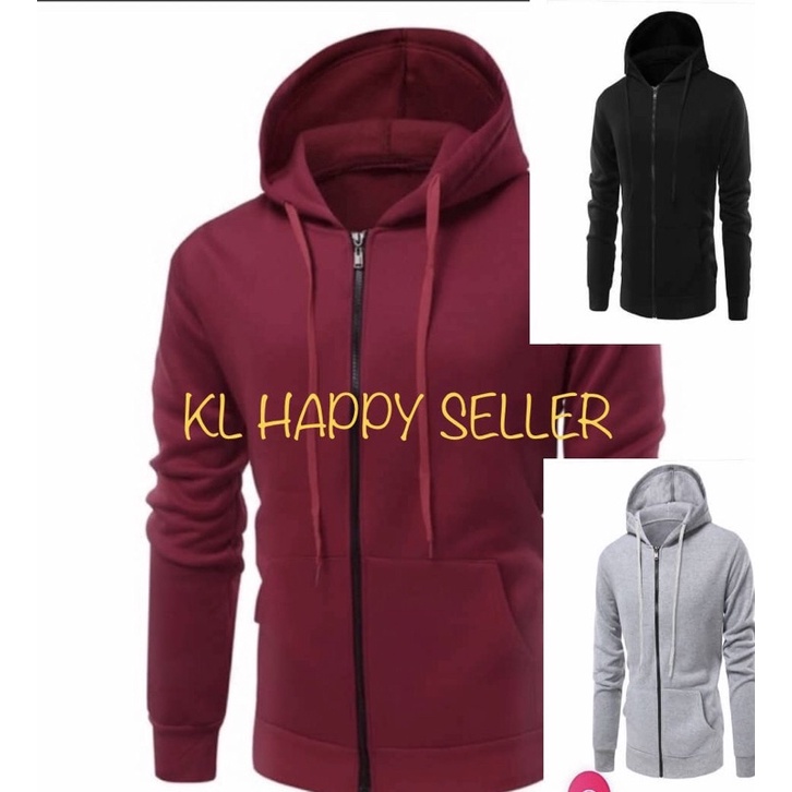 Hoodies Unisex 🔥🔥🔥Long Sleeve Solid Zipper Sweatshirts💸🔥🔥🔥 | Shopee ...