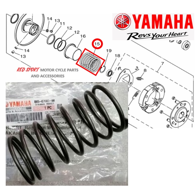 CENTER SPRING STD for AEROX V1 / V2 / NMAX V2 YAMAHA | Shopee Malaysia