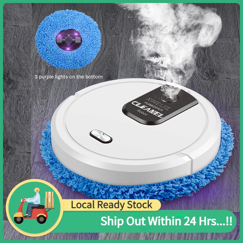 Ready Stock Robot Mop Humidifier USB Automatic Wipe Mopping Cloth ...