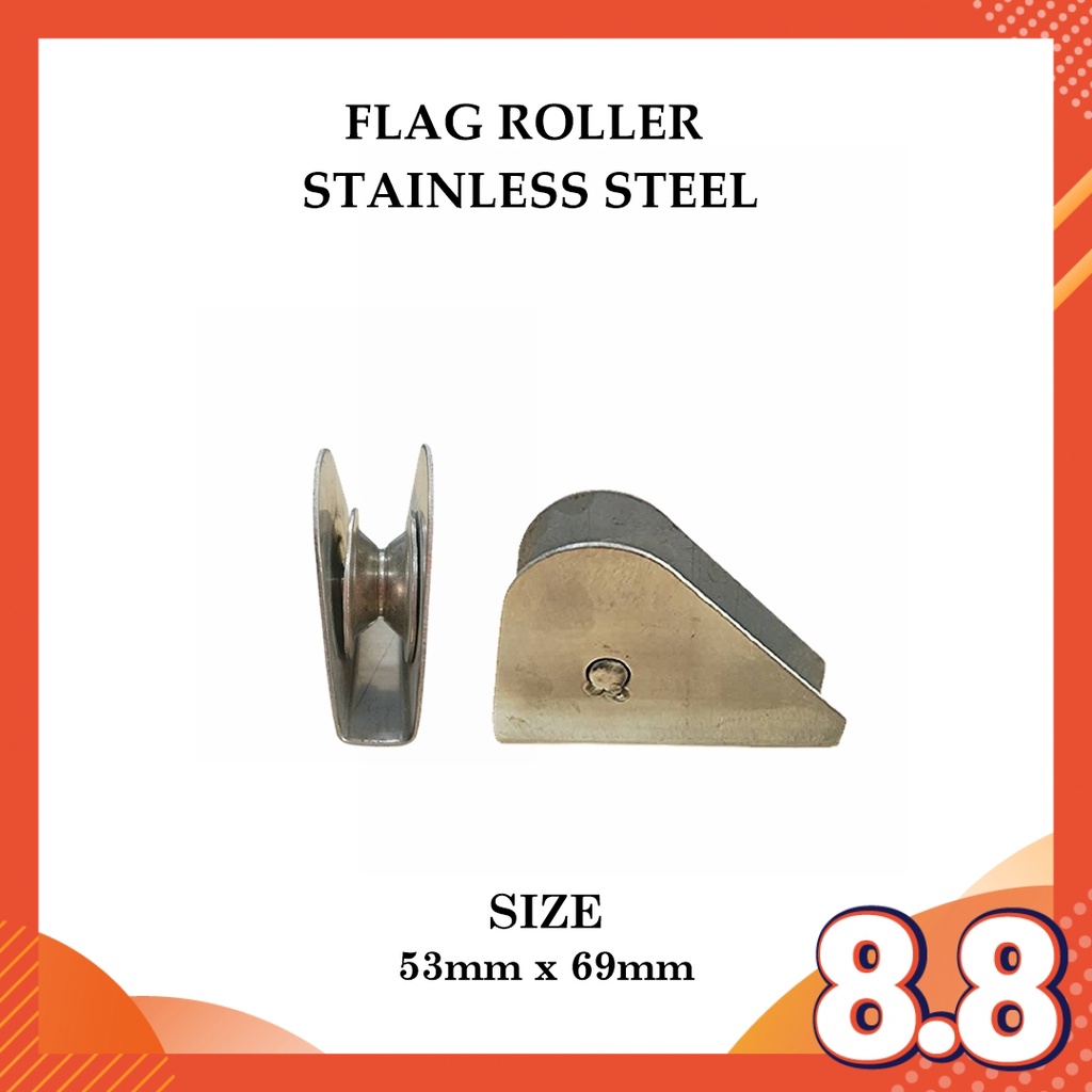 FLAG ROLLER STAINLESS STEEL | Shopee Malaysia