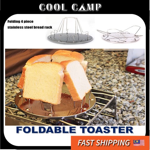 COOLCAMP Camping Grill Bread Toaster Tempat Pembakar Roti Foldable ...