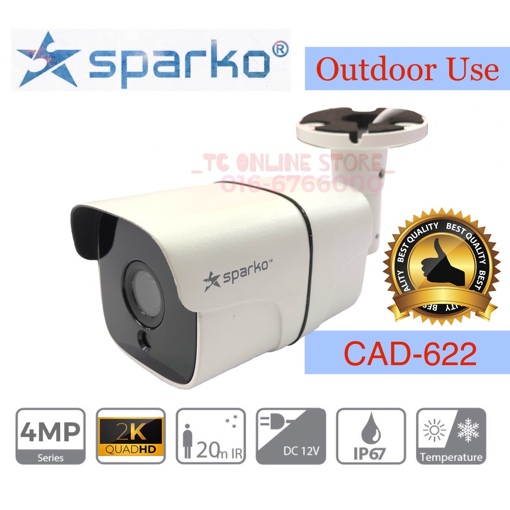 4MP Full HD 4.0MP Outdoor IR Bullet SPARKO AHD Camera CCTV Support ...