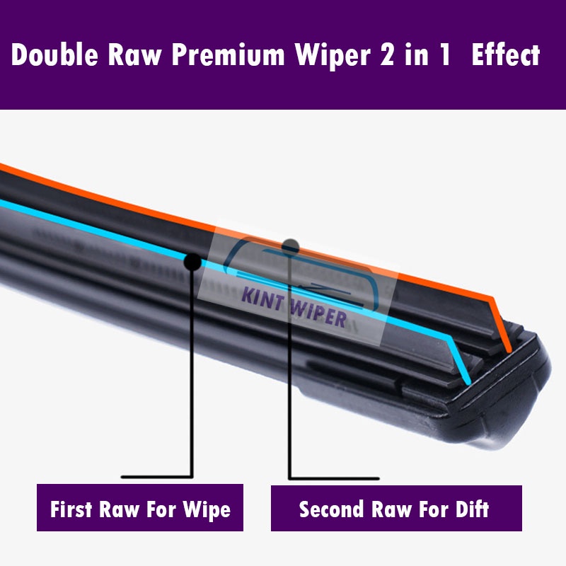 Premium Quality Wiper Double Raw Wiper High Quality Proton Perodua Honda Toyota Hunydai Kia ...