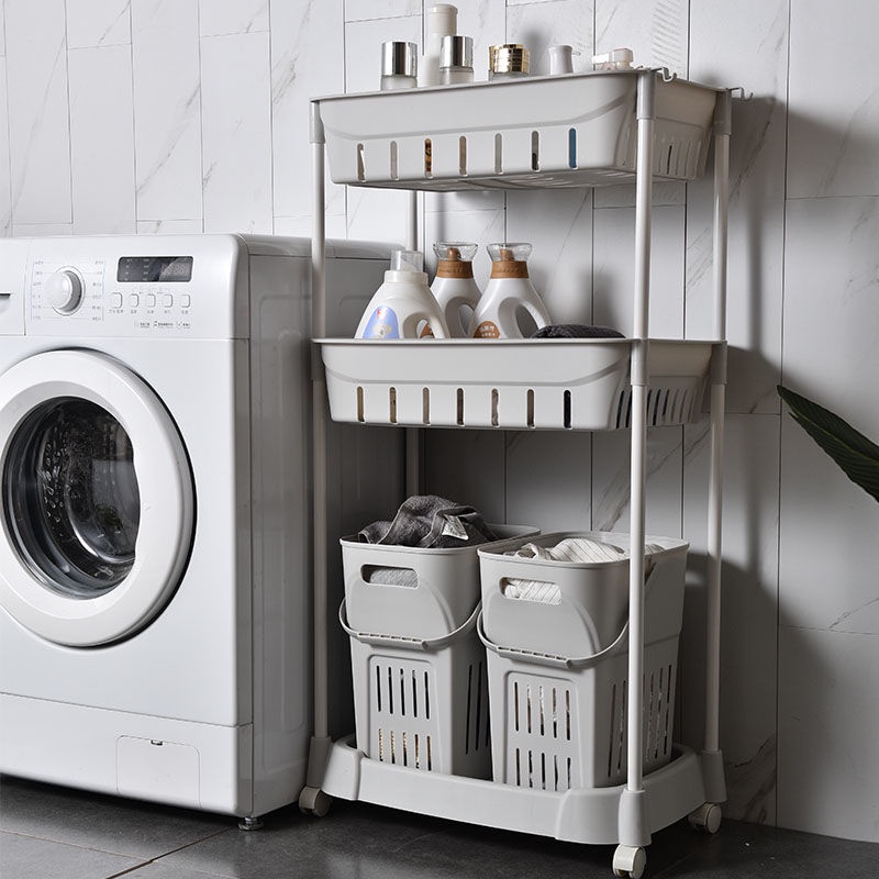 Bathroom Dirty Clothes Basket Storage Rack Toilet Bathroom Storage ...