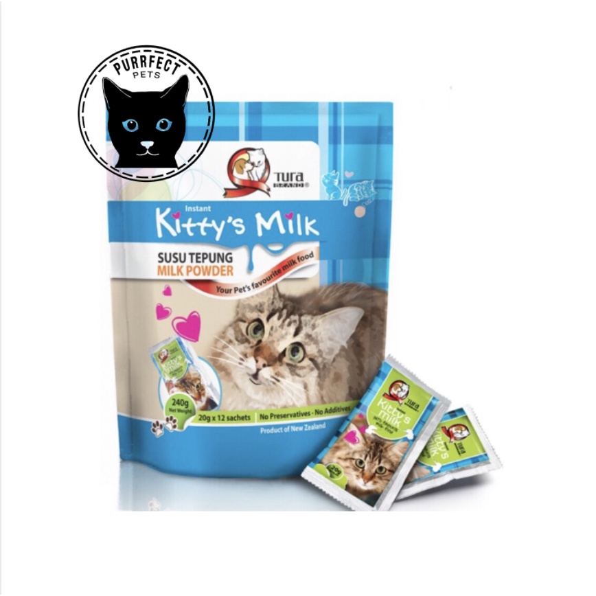 PET MILK REPLACER POWDER MILK FOR KITTEN TURA MILK POWDER 20G X12 SUSU ...