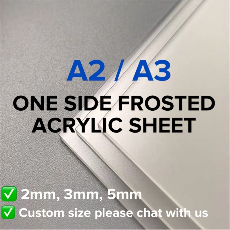 2mm,3mm,5mm ONE side Frosted (Matt) A2 & A3 Acrylic sheet | Shopee Malaysia
