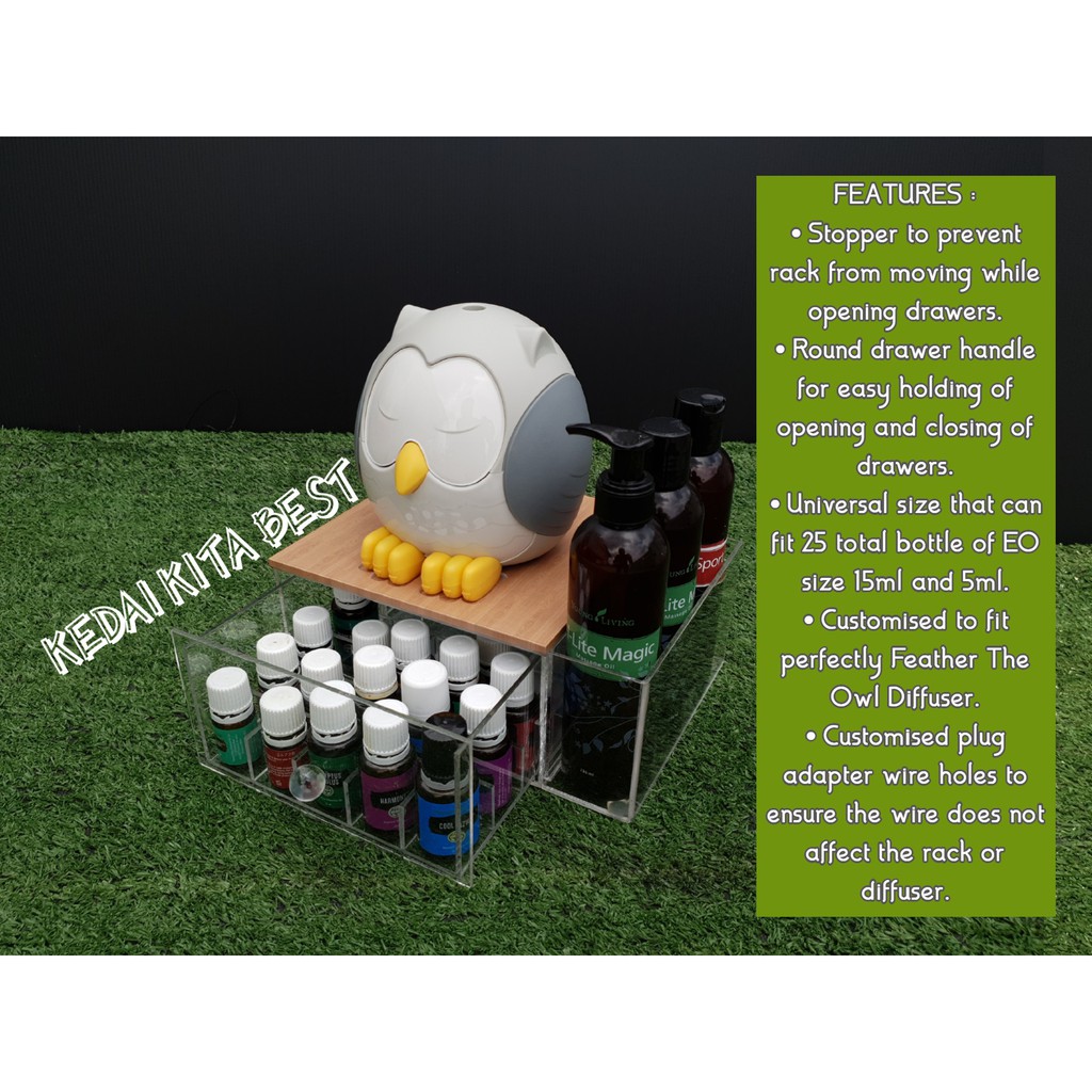 Young Living YL Feather the Owl Premium Clear Look Display Quality ...