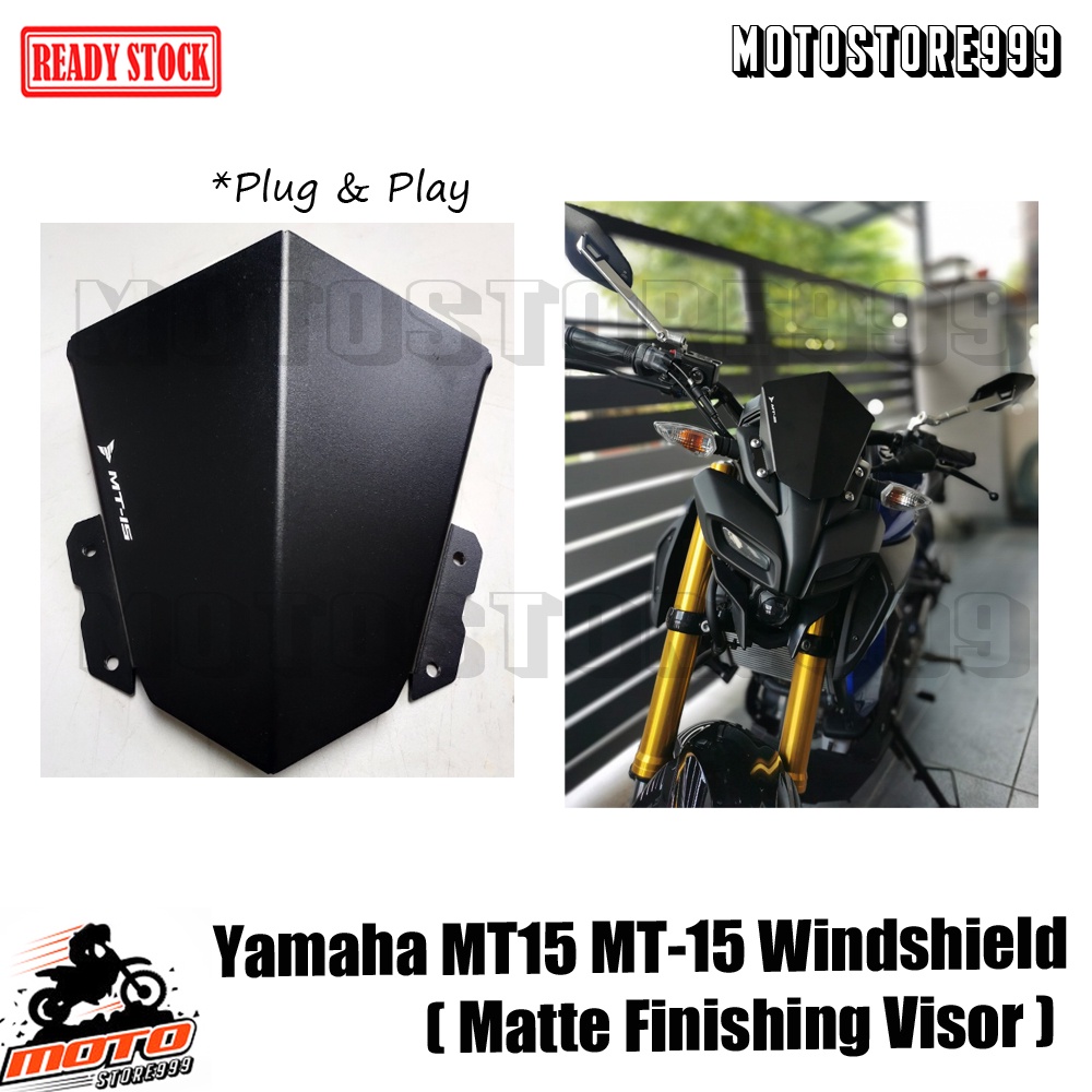 Yamaha MT15 MT-15 Windshield ( Matte Finishing Visor ) READY STOCK ...