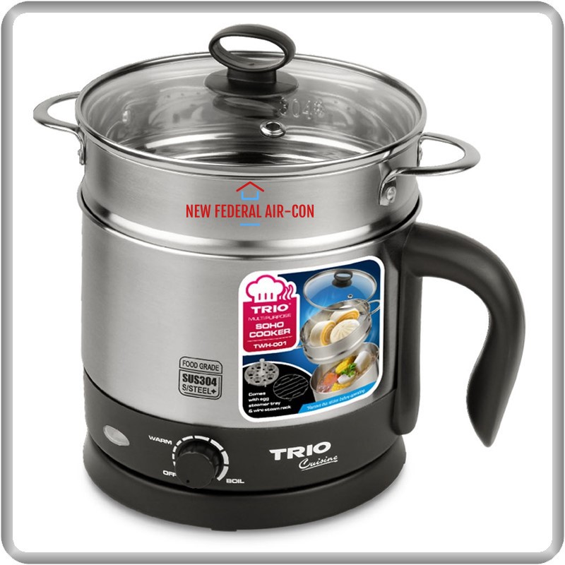 TRIO SOHO STAINLESS STEEL MINI MULTI COOKER (1.2L) - TWH-001 | Shopee ...