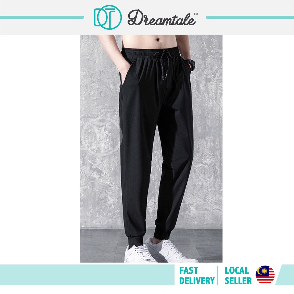 Dreamtale Men Elastic Men Sports Long Pants Jogger Pants Straight Cut ...