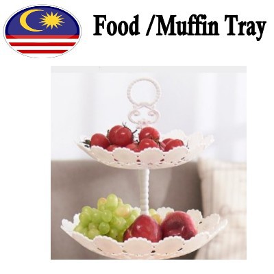 Ready Stock 2 layer Stand Fruit Plate Cup Cake Stand | Shopee Malaysia