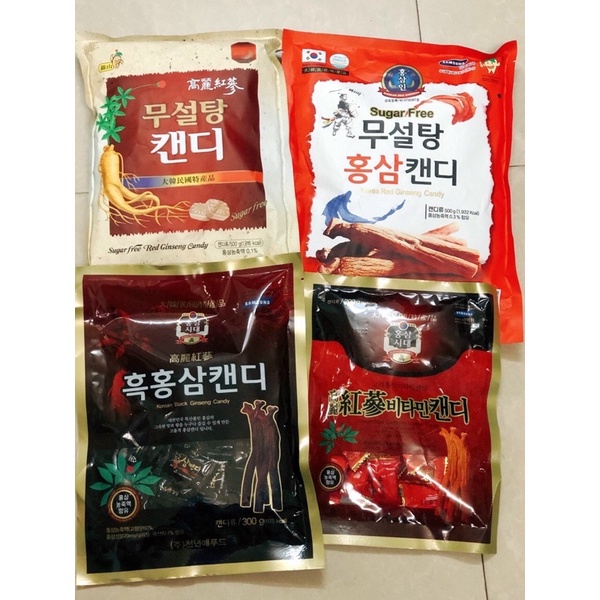 [NEW Date 08/2025]Korean Sugar-Free Ginseng Candy - 200g, 300g, 500g ...
