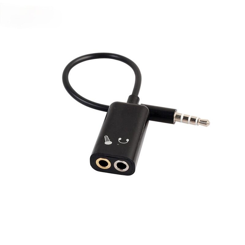 3.5mm Audio Splitter Adapter 3.5mm Male To 2 Female Jack 3.5mm Mic AUX ...